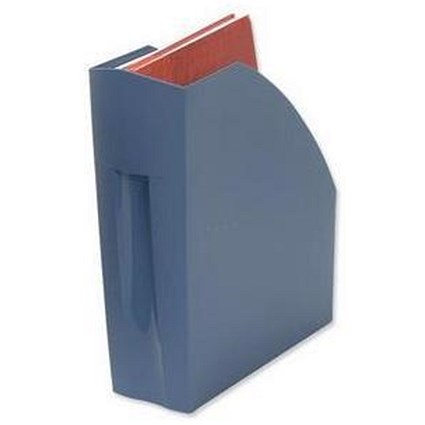 Exacompta Forever Magazine File, A4+, Recycled Plastic, Blue | Paperstone