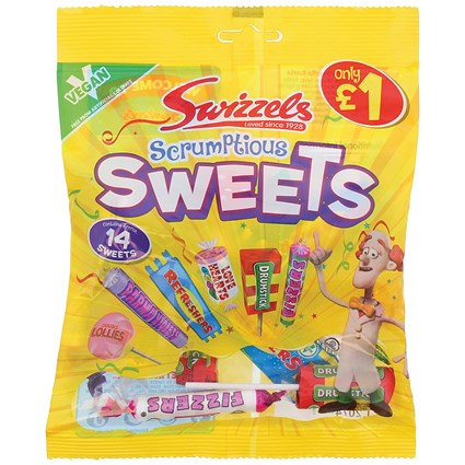 Swizzels Scrumptious Sweets, 14 Sweets Per Pack, Pack of 12 | Paperstone