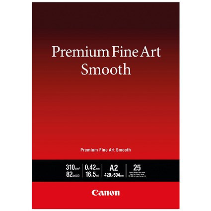 Canon A2 Premium Fine Art Smooth Photo Paper, Matte, 310gsm, Pack of 25 ...