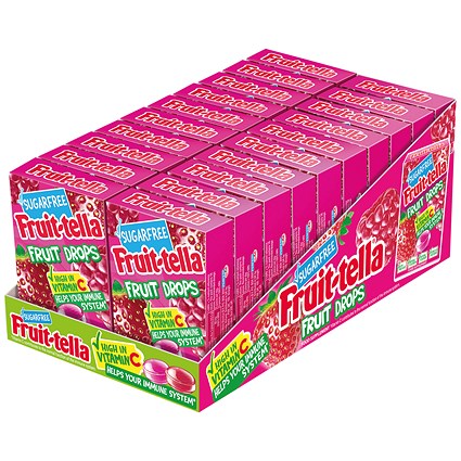 Fruittella Fruit Drops Red Berry, 12 Sweets Per Pack, Pack of 20 ...