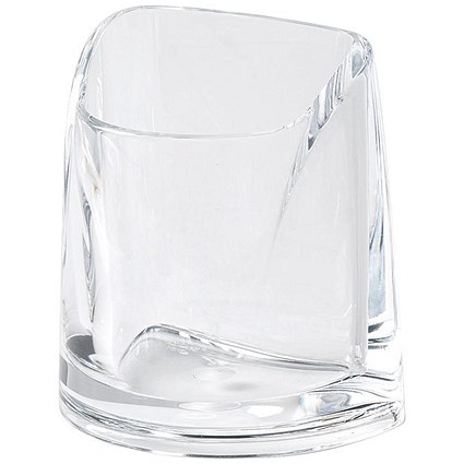 Rexel Nimbus Large Acrylic Pen Pot - Clear | Paperstone